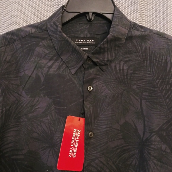 Zara | Shirts | Zara Man Palm Trees Tropical Button Down Shirt | Poshmark